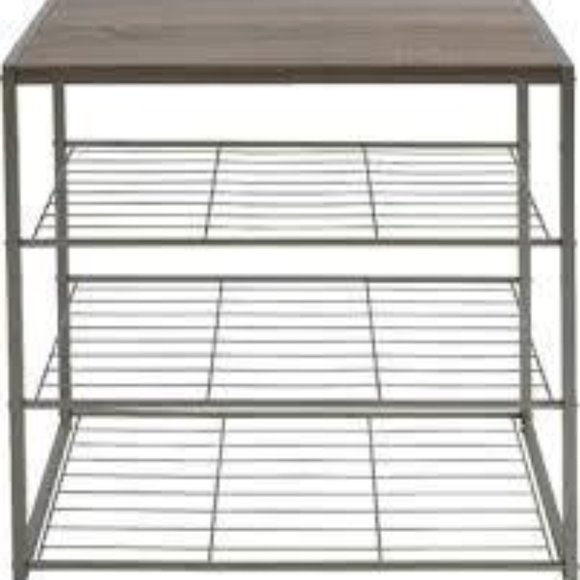Threshold | Storage & Organization | 4 Tier Shoe Rack With Rustic Oak ...
